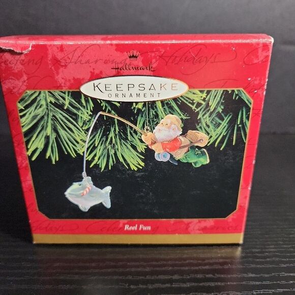 Hallmark | Holiday | Hallmark Keepsake Ornament Reel Fun Santa Fishing ...